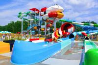 China Outdoor Water Playground Game Fiberglass Slide For Swimming Pool for sale