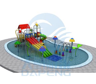 China ODM Custom Water Park Playground Set with Giant Slide & Splash Pad for 100-150 Kids, 1000×2500cm Use Zone for sale