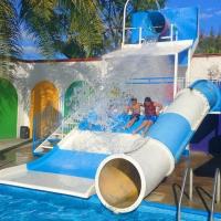 China Water Amusement Spray Park Facilities Kids Swimming Pool Fiberglass Water Slide for sale