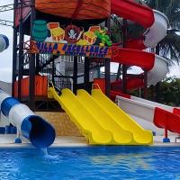 China Water Park Kids Swimming Pool Equipment Small Size Fiberglass Water Slide for sale
