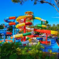 China ODM Above Ground Swimming Pool Party Equipment Fiberglass Water Slide for sale