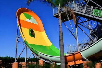 China Outdoor Large Water Playground Swimming Pool Fiberglass Water Slide for sale