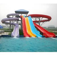 China Fiberglass Spiral Water Slide with 5 Meters Height 0.85 Meters Width and 300kg Capacity for Outdoor Swimming Pools for sale