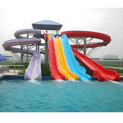 China Fiberglass Spiral Water Slide with 5 Meters Height 0.85 Meters Width and 300kg Capacity for Outdoor Swimming Pools for sale