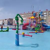 China Fiberglass Water Splash Pad with 10 Years Service Life 2 Meters Spray Range for Over 3 Years Old for sale