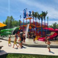 China Customizable Medium-Sized Playground Water Slide for All Ages with Fiberglass and Galvanized Steel Construction for sale