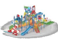 China Ocean Style Water House with Marine Animal Decorations and 0.3m Pool Depth for Over 100 People Capacity for sale
