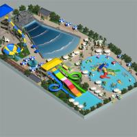 China 4000 SQM Medium Size Aqua Park Equipment with 1000-1200 Person Capacity and Custom 500x800 CM Use Zone for sale