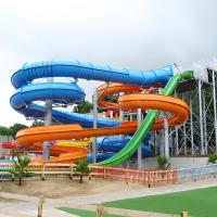 China Customized Dimensions Fiberglass Water Park Slide with 12 Years Usage Period and 1 Year Guarantee for sale