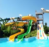 China Customizable Fiberglass Water Park Slide with 304 Stainless Steel Fasteners and 3D Rendering Design ISO Certified for Outdoor Swimming Pools for sale