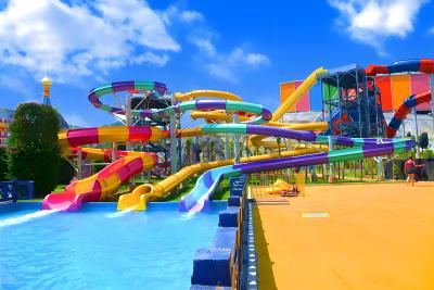 China Customizable Fiberglass Water Park Slide with 304 Stainless Steel Fasteners and 3D Rendering Design ISO Certified for Outdoor Swimming Pools for sale