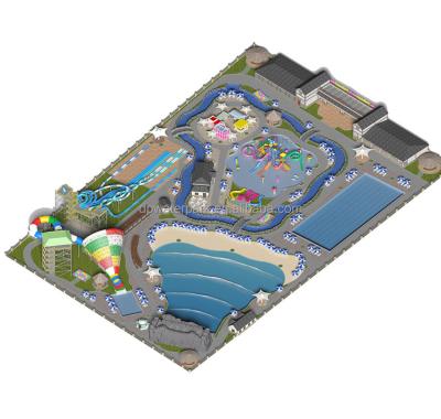 China 20000 SQM Aqua Park Design Master Plan Custom Water Theme Park Design for Resorts for sale
