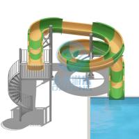 China Fiberglass Water Slide with Over 10 Years Service Life and Customized Size for Outdoor Family Fun for sale