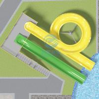China Fiberglass Water Slide with Over 10 Years Service Life and Customized Size for Outdoor Family Fun for sale