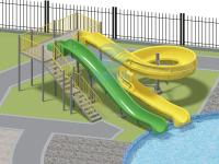 China Fiberglass Water Slide with Over 10 Years Service Life and Customized Size for Outdoor Family Fun for sale