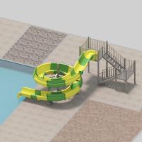 China Fiberglass Swimming Pool Slide with 2.6m/2.8m Height and 12 Months Warranty for Residential and Commercial Use for sale