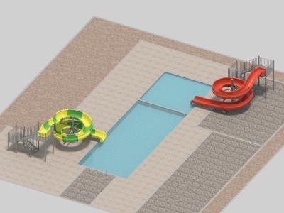 China Fiberglass Swimming Pool Slide with 2.6m/2.8m Height and 12 Months Warranty for Residential and Commercial Use for sale