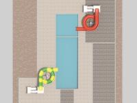 China Fiberglass Swimming Pool Slide with 2.6m/2.8m Height and 12 Months Warranty for Residential and Commercial Use for sale