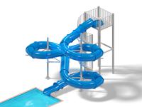 China 6m Height Commercial Water Slide with >150 Person Capacity and 30-60 Days Delivery for sale