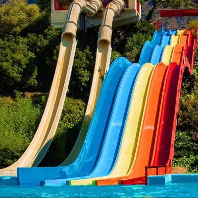China Customized Size Fiberglass Water Park Slide with 6-8mm Thickness and Over 10 Years Service Life for sale
