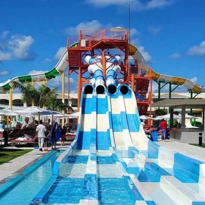 China Outdoor Fiberglass Water Park Slide with 6-8mm Thickness Customized Size and Over 10 Years Service Life for sale
