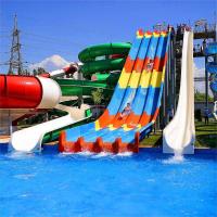 China Outdoor Fiberglass Water Park Slide with 6-8mm Thickness Customized Size and Over 10 Years Service Life for sale