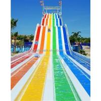China Commercial Large Water Park Equipment Lake Water Slide With Hot Dipped Galvanized Steel Structures And Roofs for sale