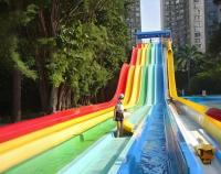 China High-Speed Racing Rainbow Fiberglass Slide for Commercial Water Parks with 30-60 Days Delivery for sale