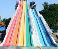 China High-Speed Racing Rainbow Fiberglass Slide for Commercial Water Parks with 30-60 Days Delivery for sale