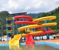 China High Capacity Custom Size Fiberglass Water Slide with Galvanized Steel Support for 30-60 Days Delivery for sale