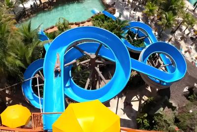 China Summer Hot Selling Large-Scale Water Park Slide Fiberglass Spiral with Design Service Water Play Equlpment One-year Warranty for sale
