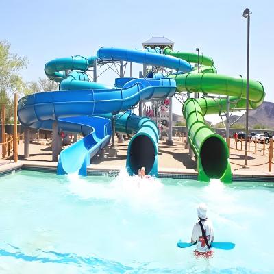 China Custom Designed Fiberglass Slide Suitable For Various Swimming Pool Types With A Lifespan Of 10 Years With 3D Design for sale