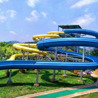 China Customized Size Colorful Fiberglass Water Slide for Outdoor Water Parks and Pools for sale