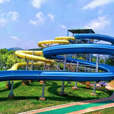China Customized Size Colorful Fiberglass Water Slide for Outdoor Water Parks and Pools for sale