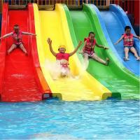 China Customized Colorful Water Slide Fiberglass Swimming Pools Suitable Family Small Amusement Park Gardens Inground Pools 2D Design for sale