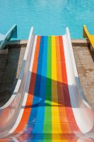 China Customized Colorful Water Slide Fiberglass Swimming Pools Suitable Family Small Amusement Park Gardens Inground Pools 2D Design for sale