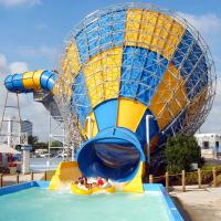 China Commercial Fiberglass Shaped Skyward Spiral Tornado Small And Large Water Slide The Best Way To Attract More Customers To Your Water Park for sale