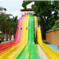 China Rainbow Racing Water Slide Fiberglass Material Service Life Over 10 Years Color Customized Use For Water Park Equipment Swimming Pool for sale