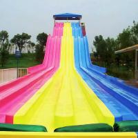 China Rainbow Racing Water Slide Fiberglass Material Service Life Over 10 Years Color Customized Use For Water Park Equipment Swimming Pool for sale