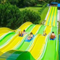 China Rainbow Racing Water Slide Fiberglass Material Service Life Over 10 Years Color Customized Use For Water Park Equipment Swimming Pool for sale