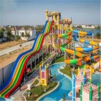 China The 6-8mm Thickness Fiberglass Water Slides Combination Water Park Equipment With 12-Month Warranty And Free Design Color Customize Playground Outdoor for sale