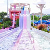 China The 6-8mm Thickness Fiberglass Water Slides Combination Water Park Equipment With 12-Month Warranty And Free Design Color Customize Playground Outdoor for sale