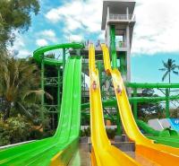 China The 6-8mm Thickness Fiberglass Water Slides Combination Water Park Equipment With 12-Month Warranty And Free Design Color Customize Playground Outdoor for sale