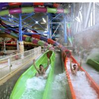 China The 6-8mm Thickness Fiberglass Water Slides Combination Water Park Equipment With 12-Month Warranty And Free Design Color Customize Playground Outdoor for sale