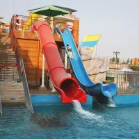China Outdoor swimming pool Water Park Fiberglass Sled Cannon Barrel Slide Customized Height With Installation Detailed Drawings Attached for sale