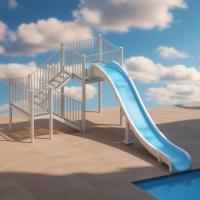 China High-Speed Water Slide Fiberglass Material Residential Hotels Parks Swimming Pool Can Personalized Design Use For Adults And Children for sale
