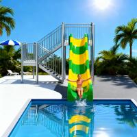 China High-Speed Water Slide Fiberglass Material Residential Hotels Parks Swimming Pool Can Personalized Design Use For Adults And Children for sale