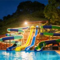 China Open Spiral Water Slide Combination Fiberglass Rides Game Use For Outdoor Family Swimming Pool Aqua Park Customized 2D Design for sale