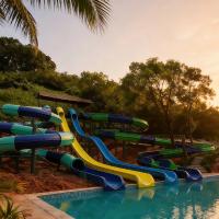 China Open Spiral Water Slide Combination Fiberglass Rides Game Use For Outdoor Family Swimming Pool Aqua Park Customized 2D Design for sale