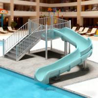 China Small Fiberglass Swimming Pool Slide Customized Design 3D Drawings One Year Warranty For Family Indoor Outdoor Residential for sale
